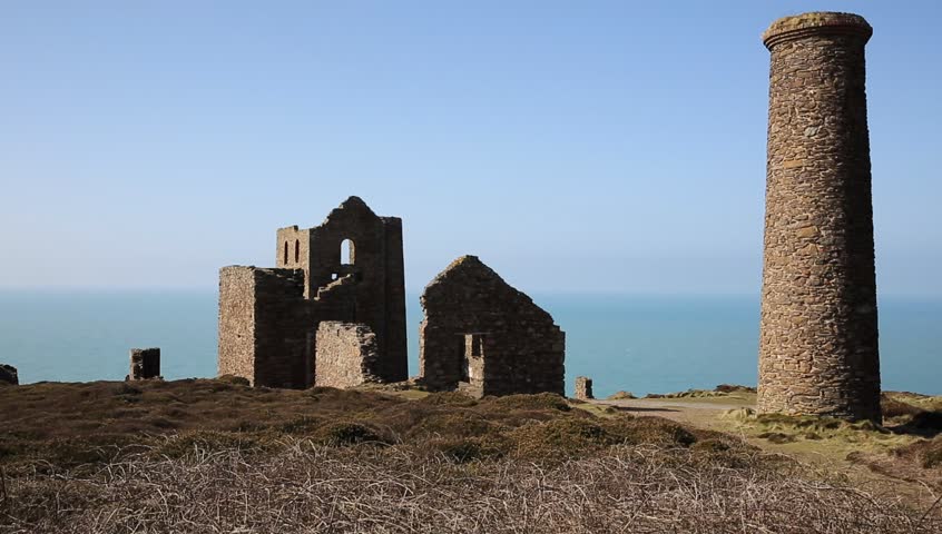Cornwall Tin Mine England Uk Stock Footage Video (100% Royalty-free ...