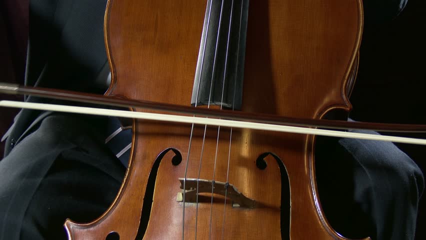 4k professional cellist his cello staccato Stock Footage Video (100% ...