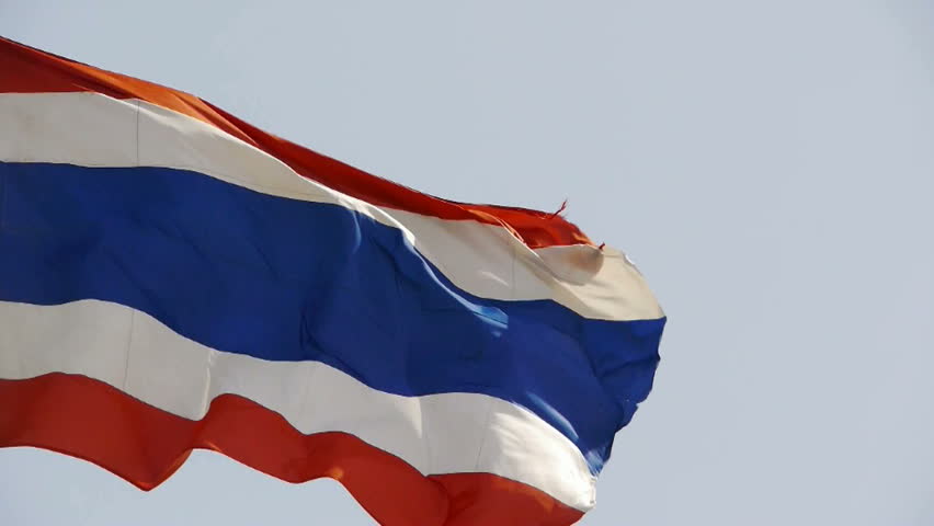 thailand siam flag slow motion shot Stock Footage Video (100% Royalty ...