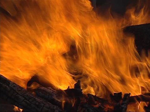 Blazing Fire Full Screen Stock Footage Video (100% Royalty-free ...