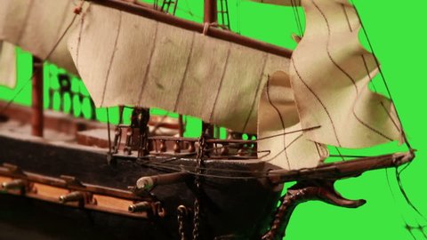 Pirate Sailboat Green Screen Green Screen Stock Footage Video (100% ...