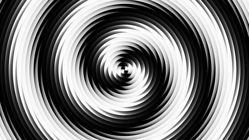 black white hypnosis circle seamless loop Stock Footage Video (100% ...