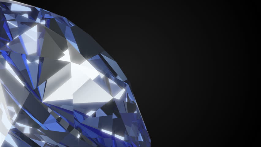 animation blue diamond rotation on black Stock Footage Video (100% ...