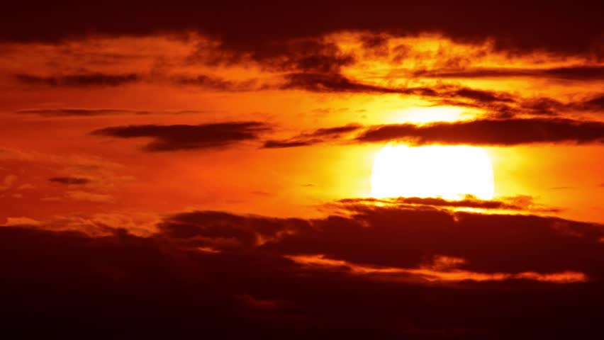 4k. Beautiful Scenic Sunset Sun Stock Footage Video (100% Royalty-free ...