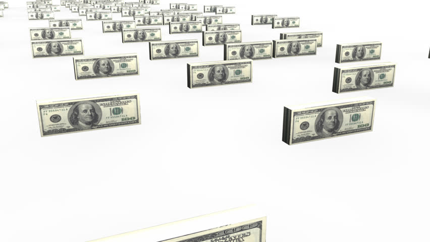 animation dollars notes on stage money Stock Footage Video (100% ...