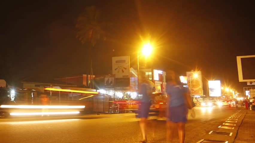 osu accra ghana-march 2014 night time-lapse Stock Footage Video (100% ...