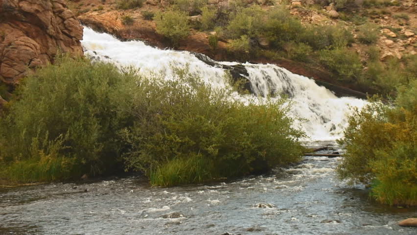 heavy river rapids flow down canyon Stock Footage Video (100% Royalty ...