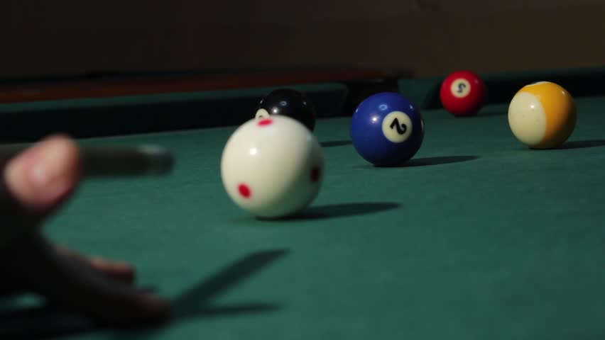 American Billiard, 9-ball, Nine-ball Pool. Stock Footage Video (100% ...