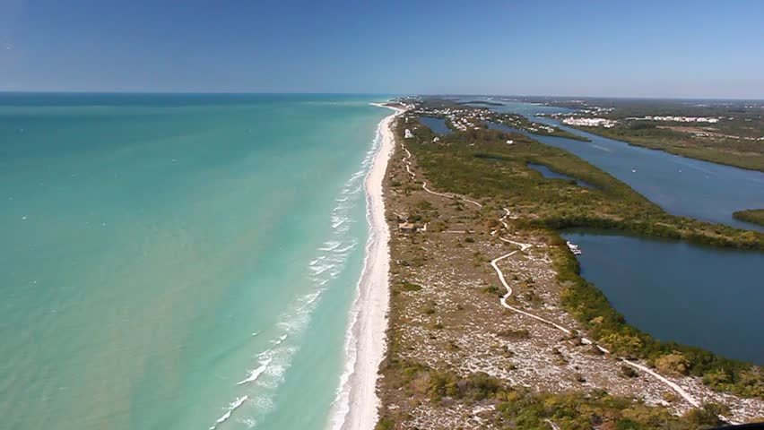 Fly Low Down Placida Beach Stock Footage Video (100% Royalty-free ...