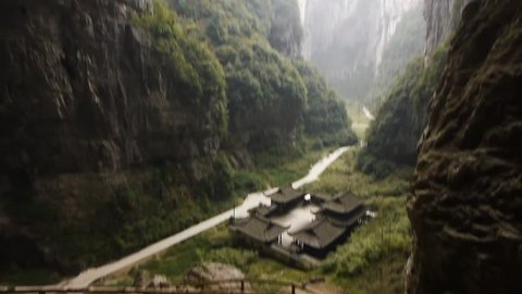 Top View Tianfu Posthouse Wulong Three Stock Footage Video (100% ...