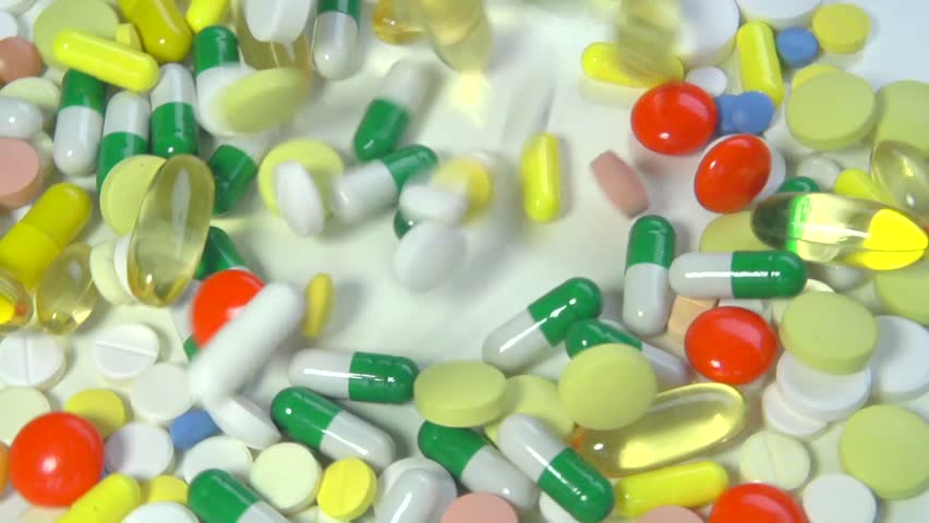 medical pills falling down medicine concept Stock Footage Video (100% ...