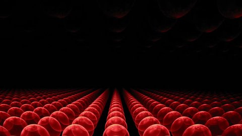 Red Orbs Horizon Perspective View Animation Stock Footage Video (100% ...