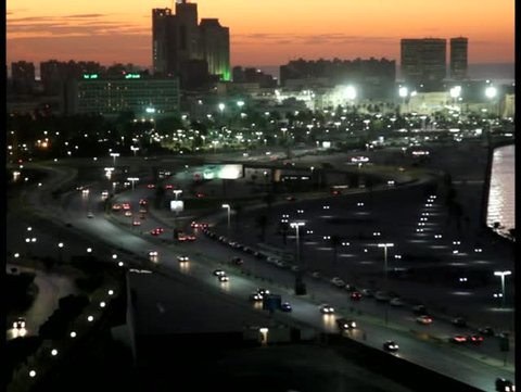 Tripoli Libya North Africa Sunset Showing Stock Footage Video (100% ...
