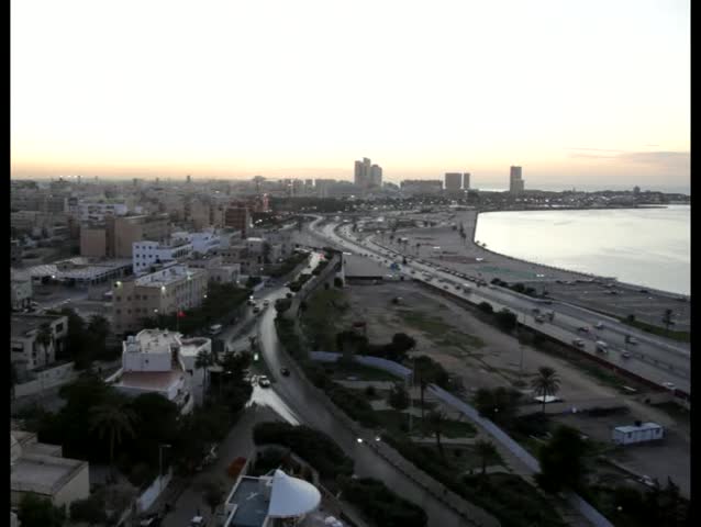 Tripoli Libya North Africa Sunset Showing Stock Footage Video (100% ...
