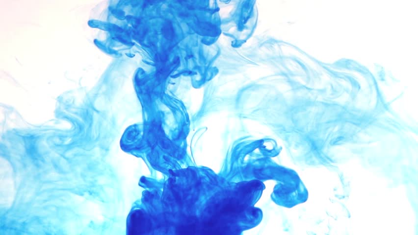 Blue Color Dissolving in Clear Stock Footage Video (100% Royalty-free ...