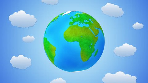 World Cartoon Clouds Loopable Stock Footage Video (100% Royalty-free ...