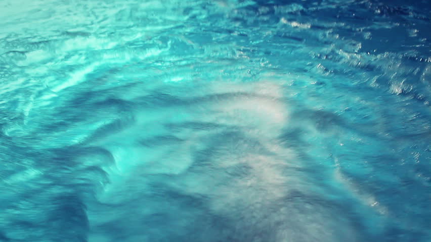Bubbling Blue Water Close Shot Stock Footage Video (100% Royalty-free ...