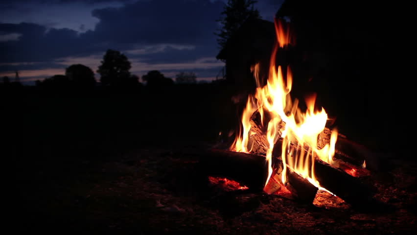 Campfire Wide Shot Stock Footage Video (100% Royalty-free) 6007136 ...