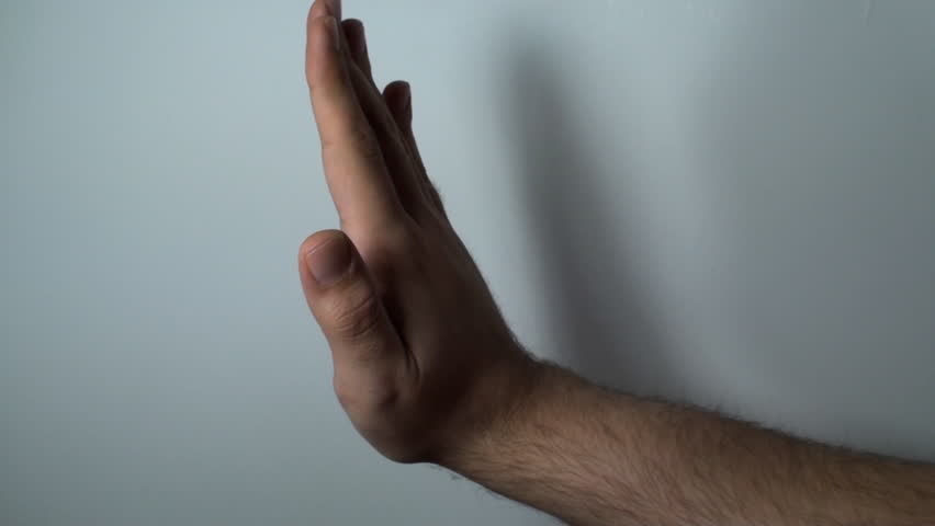 Mans Hand Making a Stop Stock Footage Video (100% Royalty-free) 6007556 ...