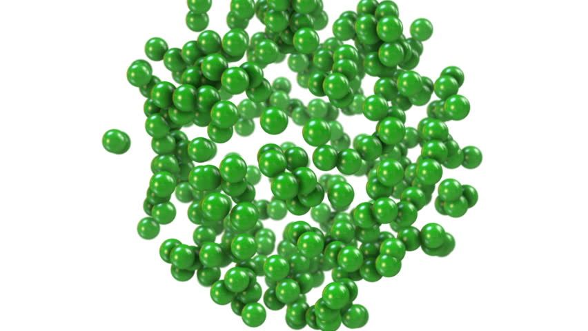 Green Molecular Structure Dividing Into Stock Footage Video (100% ...
