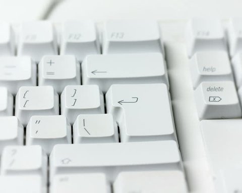 Looping Close Computer Keyboard Spinning On Stock Footage Video (100% ...