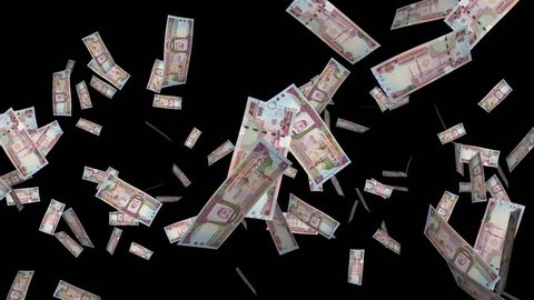 Money Explosion 100 Saudi Arabian Riyals Stock Footage Video (100% ...