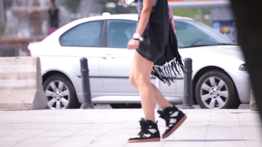 Walking Attractive Naked Long Legs Stock Footage Video 100 Royalty