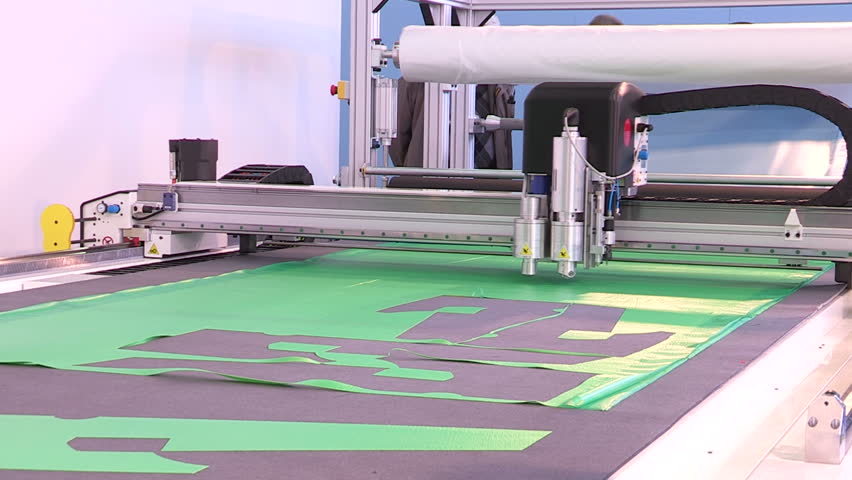 Machine Preparing and Cutting Shapes Stock Footage Video (100% Royalty ...