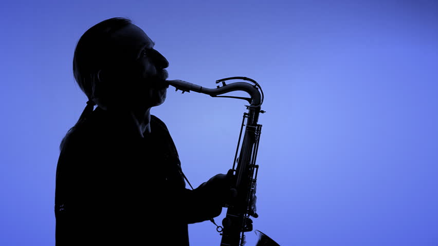 Man Playing Sax in Silhouette. Stock Footage Video (100% Royalty-free ...