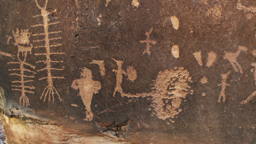 close pan rock paintings moab Stock Footage Video (100% Royalty-free ...