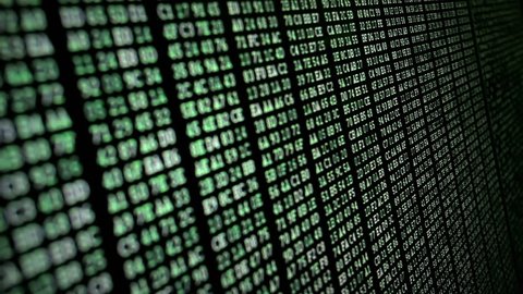 Hexadecimal Code Running Computer Screen Green Stock Footage Video (100% Royalty-free) 6084644 ...