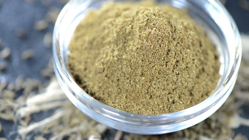 Caraway Powder in a Bowl Stock Footage Video (100% Royalty-free ...