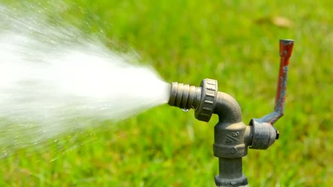 Metal Sprinkle Tap Shoots Water Nozzle Stock Footage Video (100% ...