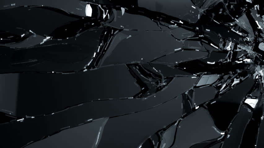 broken shattered glass slow motion alpha Stock Footage Video (100% ...