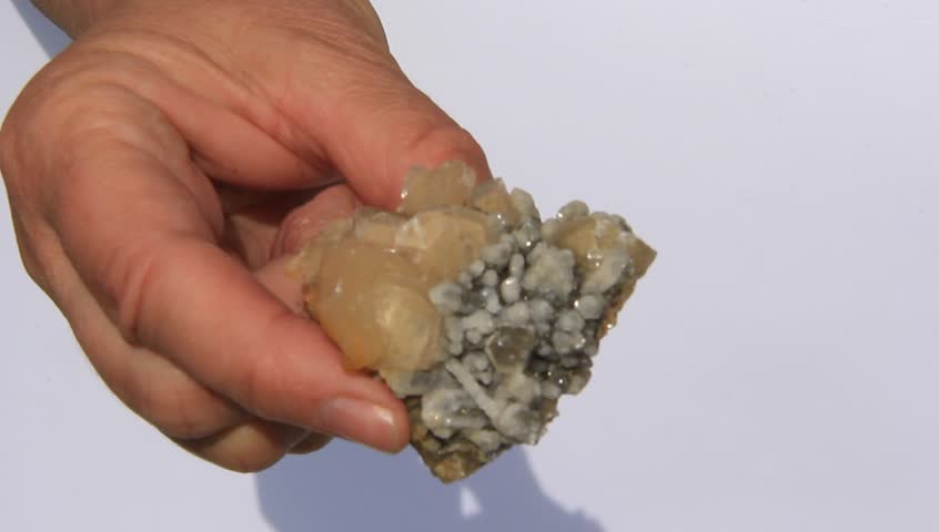 In Hand Mineral Dolomite Stock Footage Video (100% Royalty-free ...