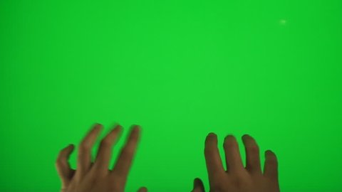Hands Typing On Green Screen Chroma Stock Footage Video (100% Royalty ...