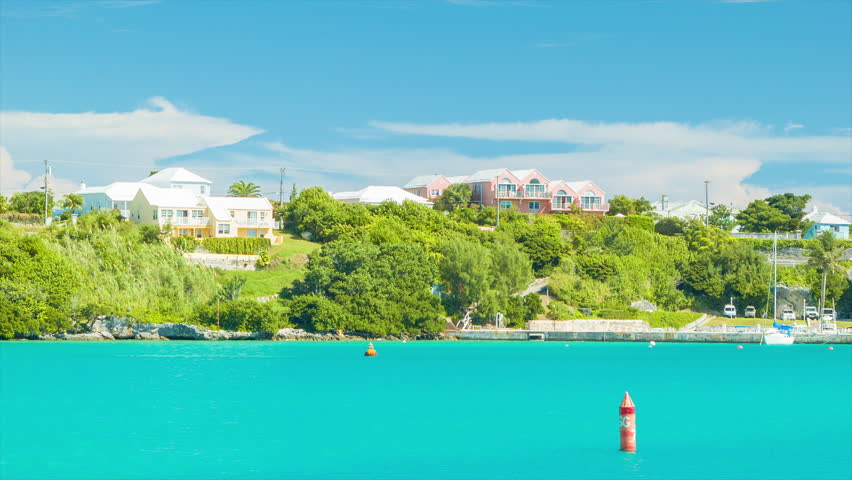 onboard ferry sailing through bermuda's st Stock Footage Video (100% ...