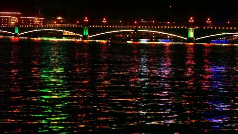 brightly lighted multicolored flashing lights on Stock Footage Video ...