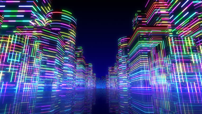 City Neon Lights. Stock Footage Video (100% Royalty-free) 6153080 ...