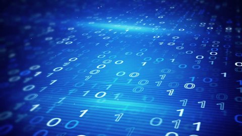 Digital Binary Data Computer Generated Seamless Stock Footage Video ...