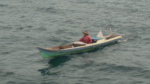 fishing boat bobbing down sea Stock Footage Video (100% Royalty-free ...
