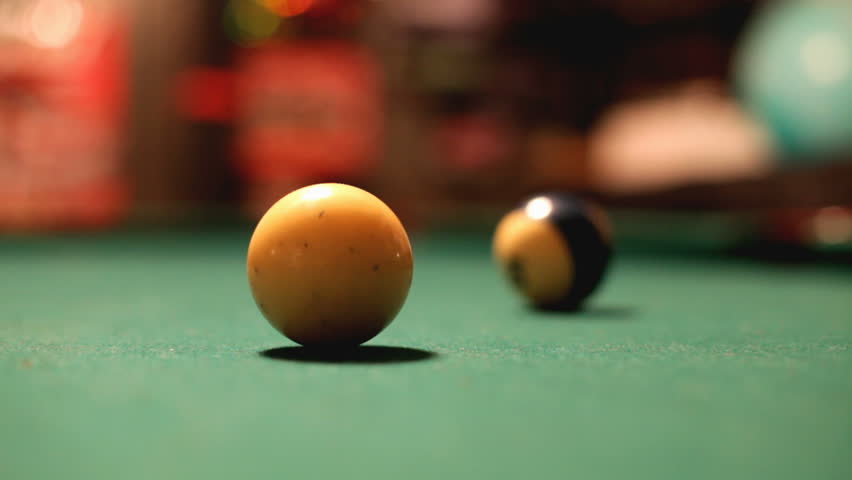 Hitting Cue Ball with Pool Stock Footage Video (100% Royalty-free ...