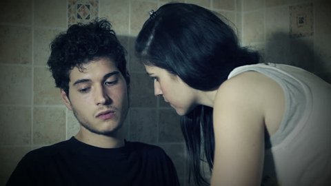 Couple Argue Make Peace Anger Kisses Stock Footage Video (100% Royalty ...