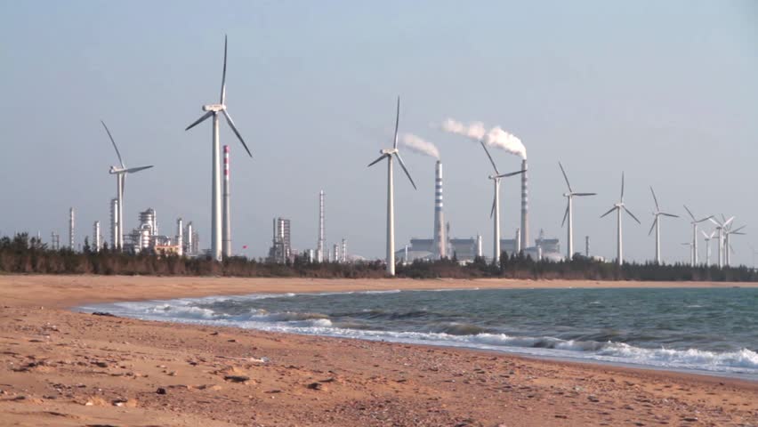 Power Station at Sea Coast Stock Footage Video (100% Royalty-free ...