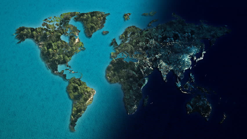 world map of islands