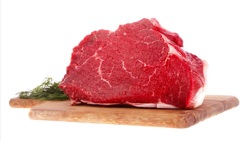 Fresh Raw Red Beef Meat Arkivvideomateriale (100 % royaltyfritt ...