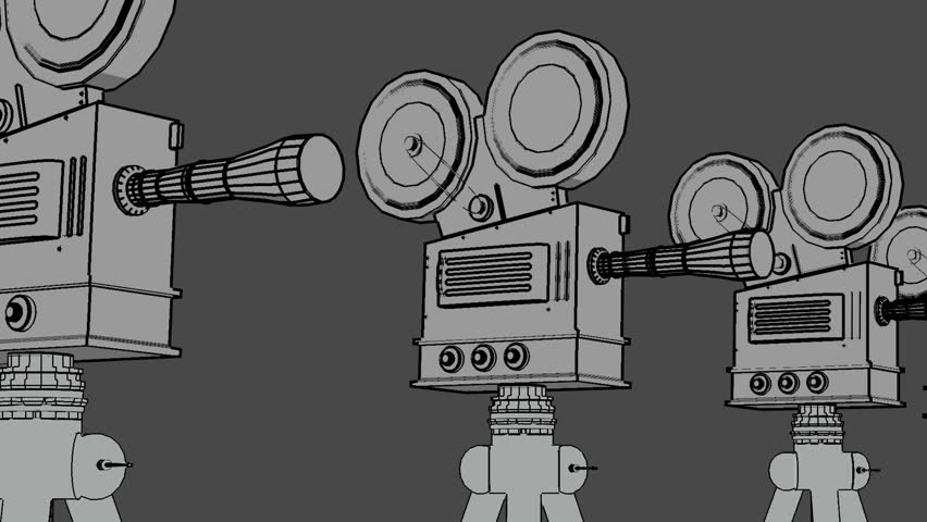 Cartoon Cgi, Film Cameras. Stock Footage Video (100% Royalty-free ...