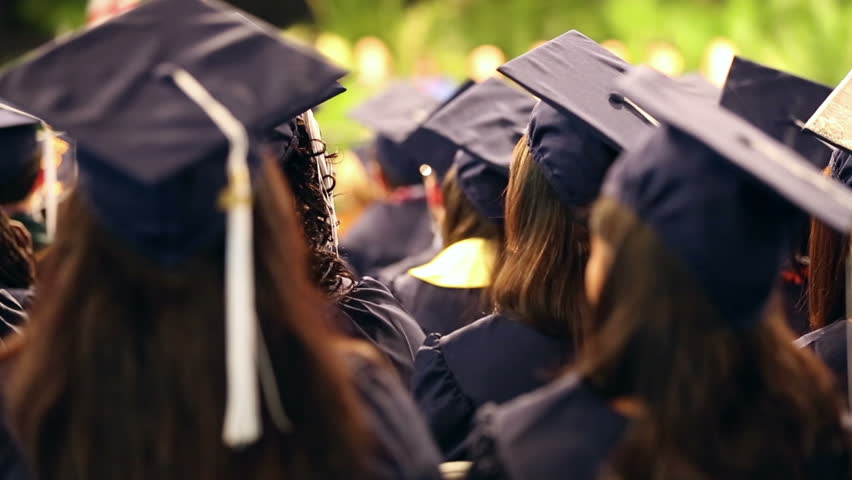 students graduating university campus - celebration Stock Footage Video ...