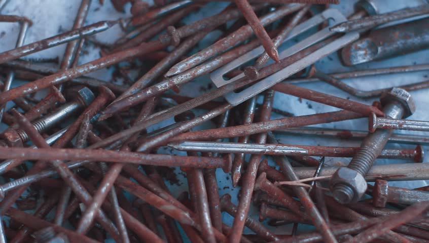 old rusty nails Stock Footage Video (100% Royalty-free) 6249011 ...