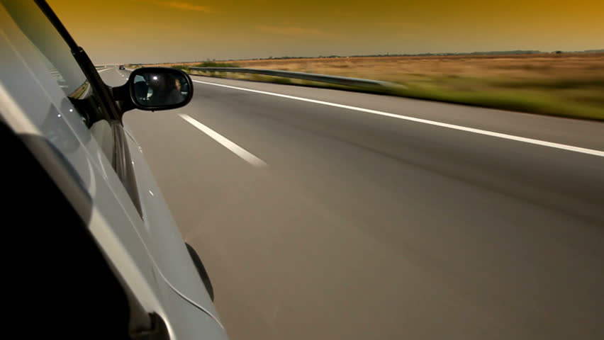 Highway, Motorway Run. Side Window Stock Footage Video (100% Royalty ...